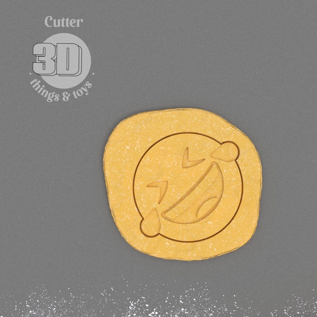 Face Crooked Laugh Cookie Cutter Emoji Cookie Cutter Consolation ...