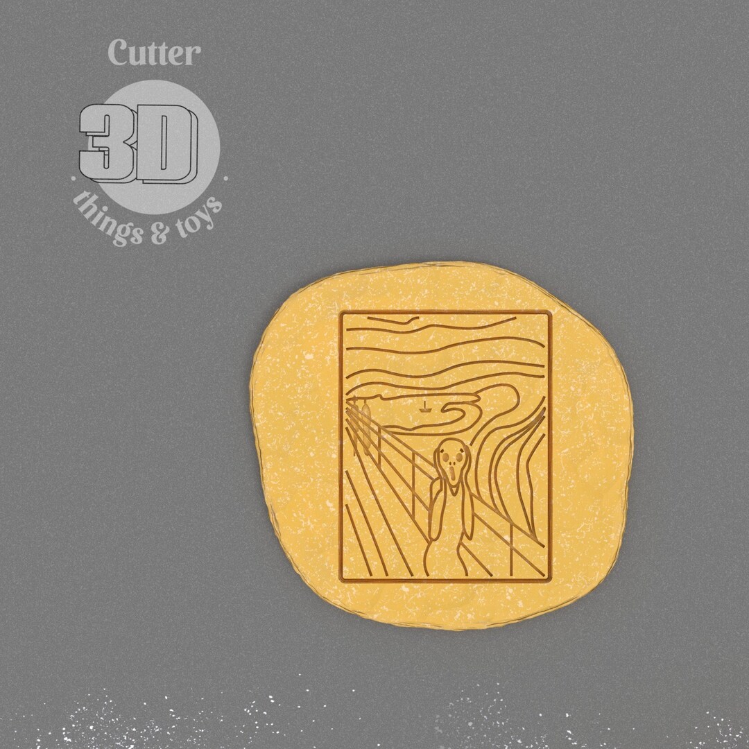The Scream Edvard Munch Famous, Modern Art France Cookie Cutter Clay ...