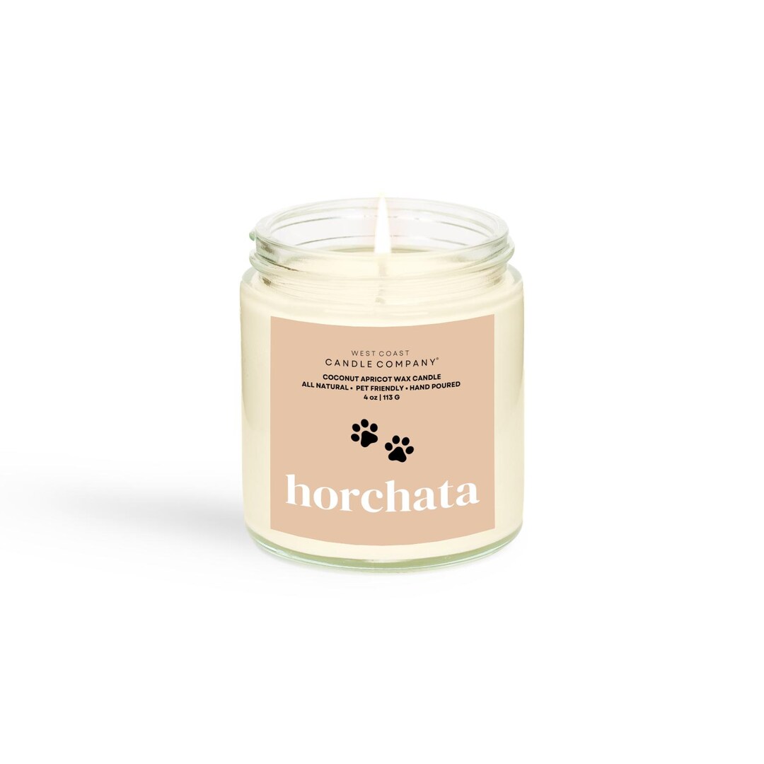 Horchata Pet Safe Candle: Coconut Apricot Wax, Odor Eliminator - Etsy