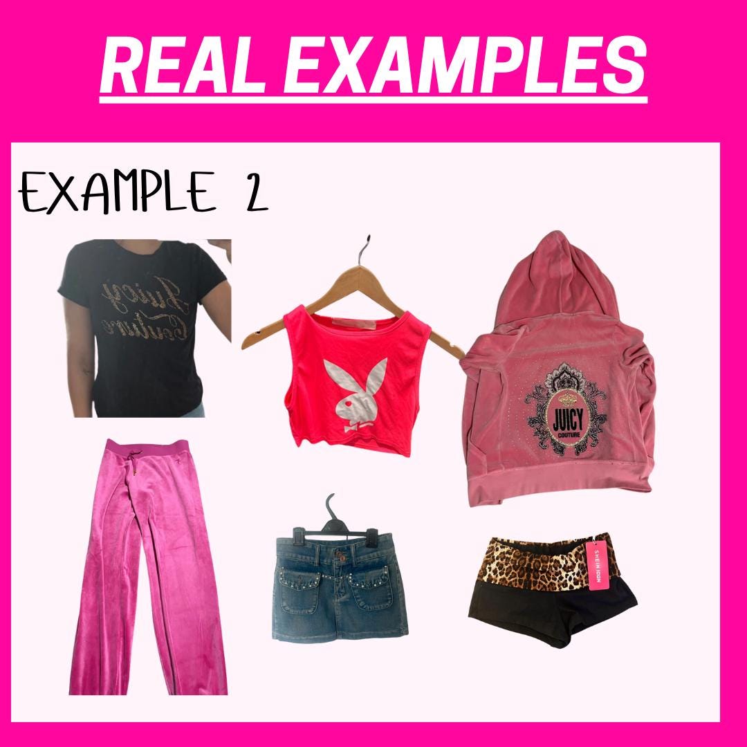Y2K Mcbling Style Bundle: Personalized Second-hand Clothing - Etsy ...
