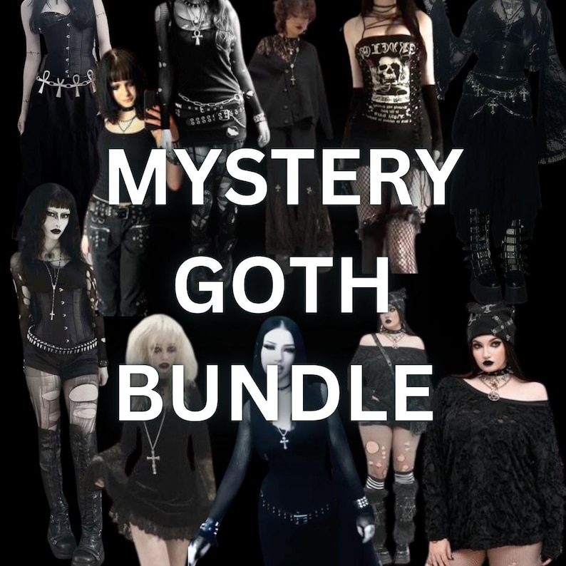 Personalized Goth Style Bundle: Second-hand Mystery Box (sizes XXS-XXXL ...