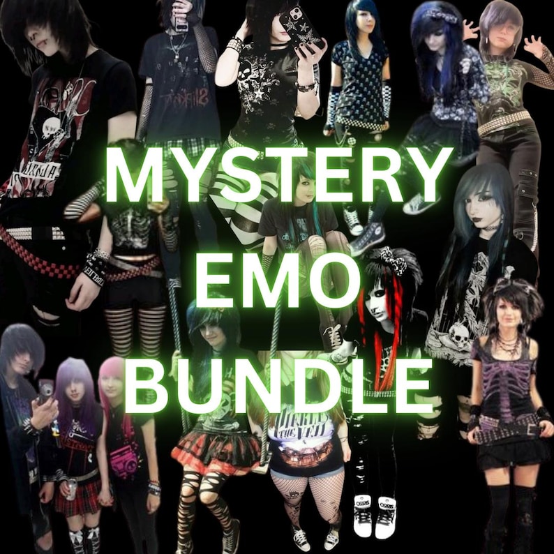 Personalized Emo Style Bundle: Second-hand Clothing Mystery Box - Etsy