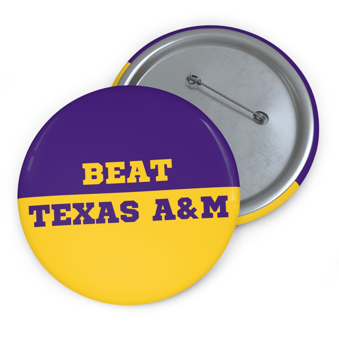 LSU Gameday Button: BEAT TEXAS A&M - Etsy