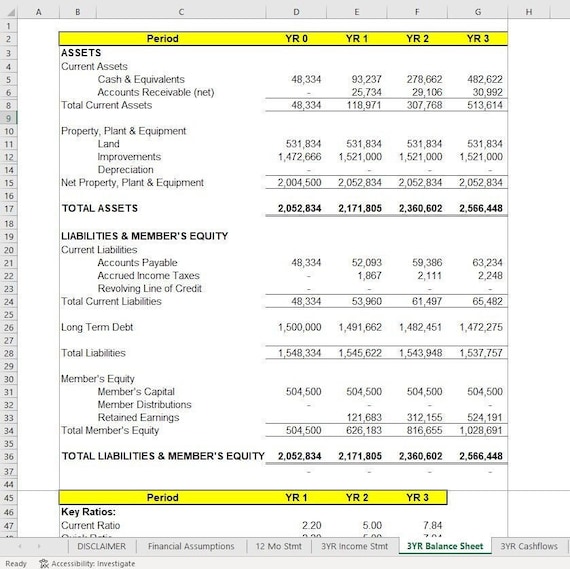 Business Plan Proforma Budget Forecast Spreadsheet With - Etsy