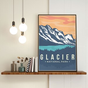 Glacier National Park Printable Digital Print Nature Wall - Etsy