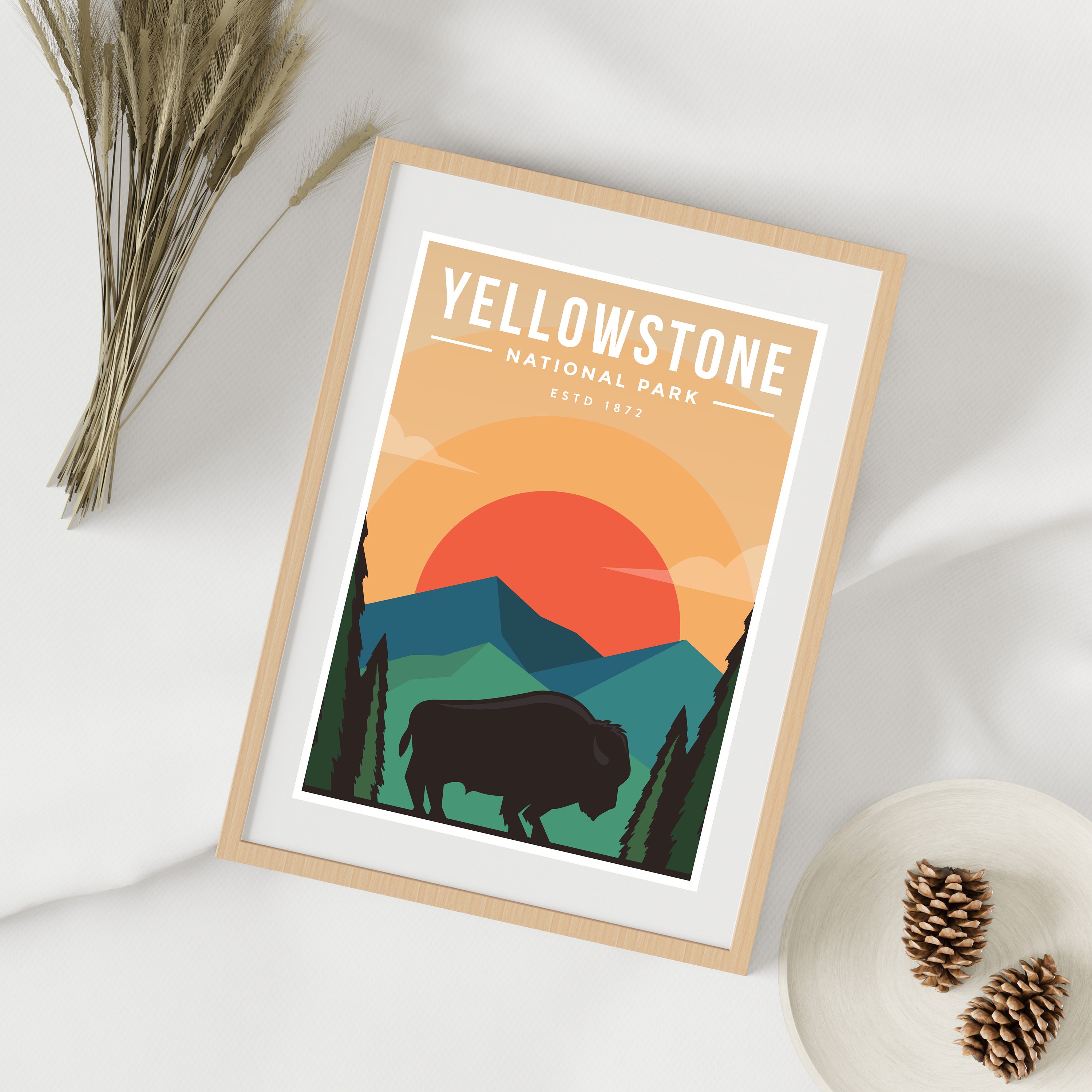 Yellowstone National Park Printable Digital Print Nature - Etsy