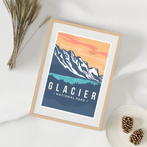 Glacier National Park Printable Digital Print Nature Wall - Etsy