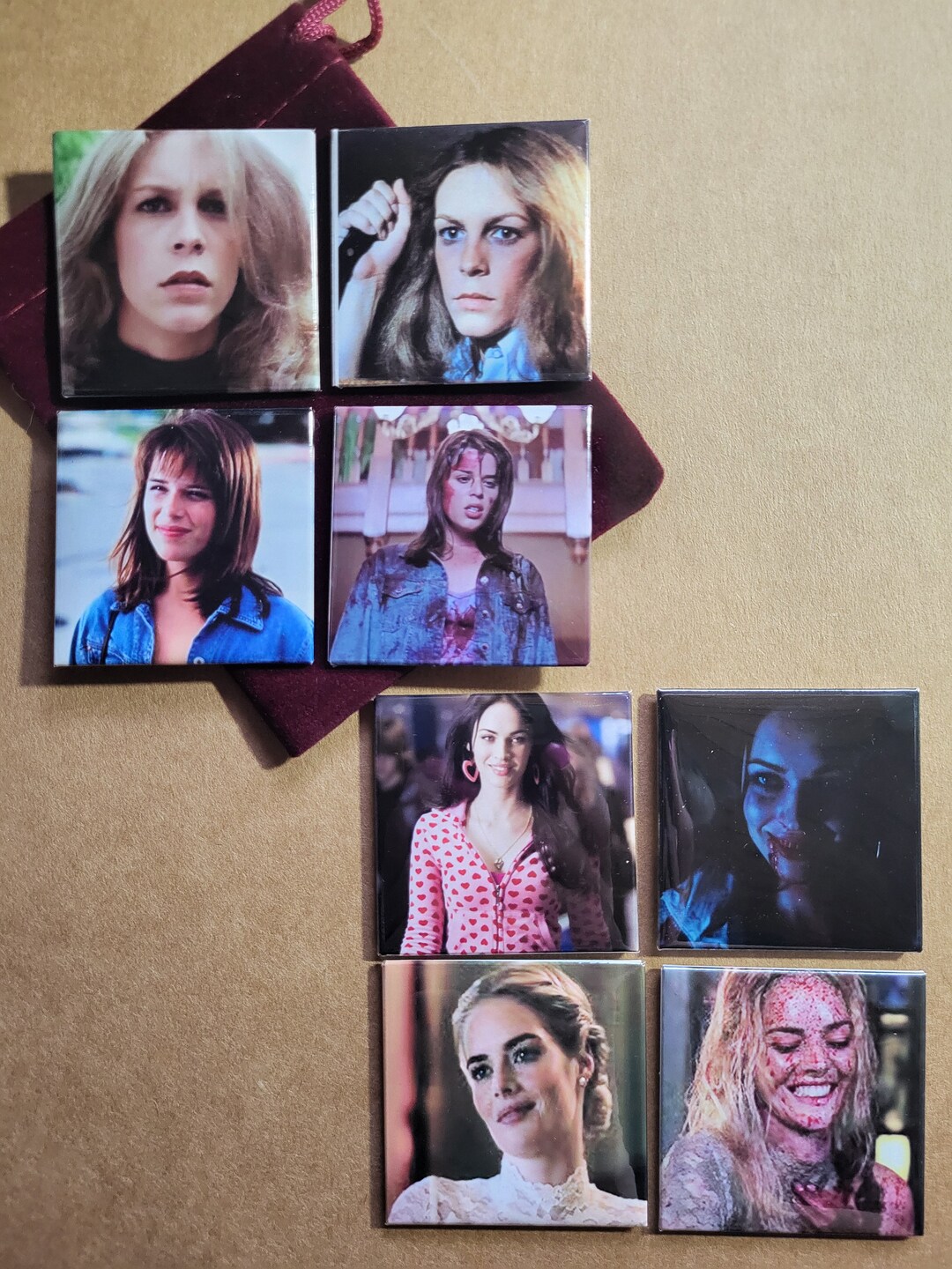 Women in Horror, Before and After Fridge Magnets Set of 8 Horror Women ...