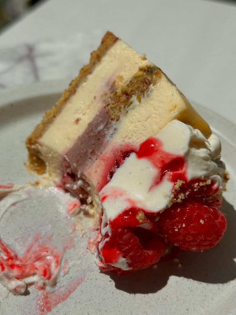 Pistachio Raspberry Cheesecake | Printable Recipe| Family Cookbook ...