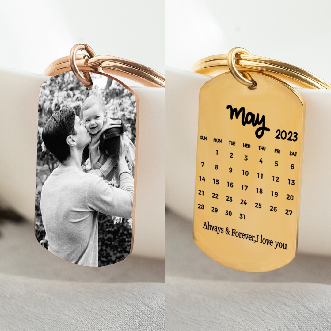 Photo Calendar Keychain,custom Picture Keychain Calendar Text ...