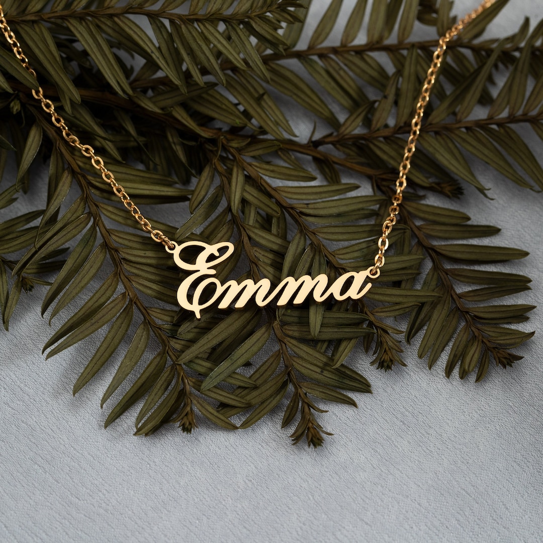 Personalized Gold Name Necklaces - Custom Name Jewelry for Women - Emma ...