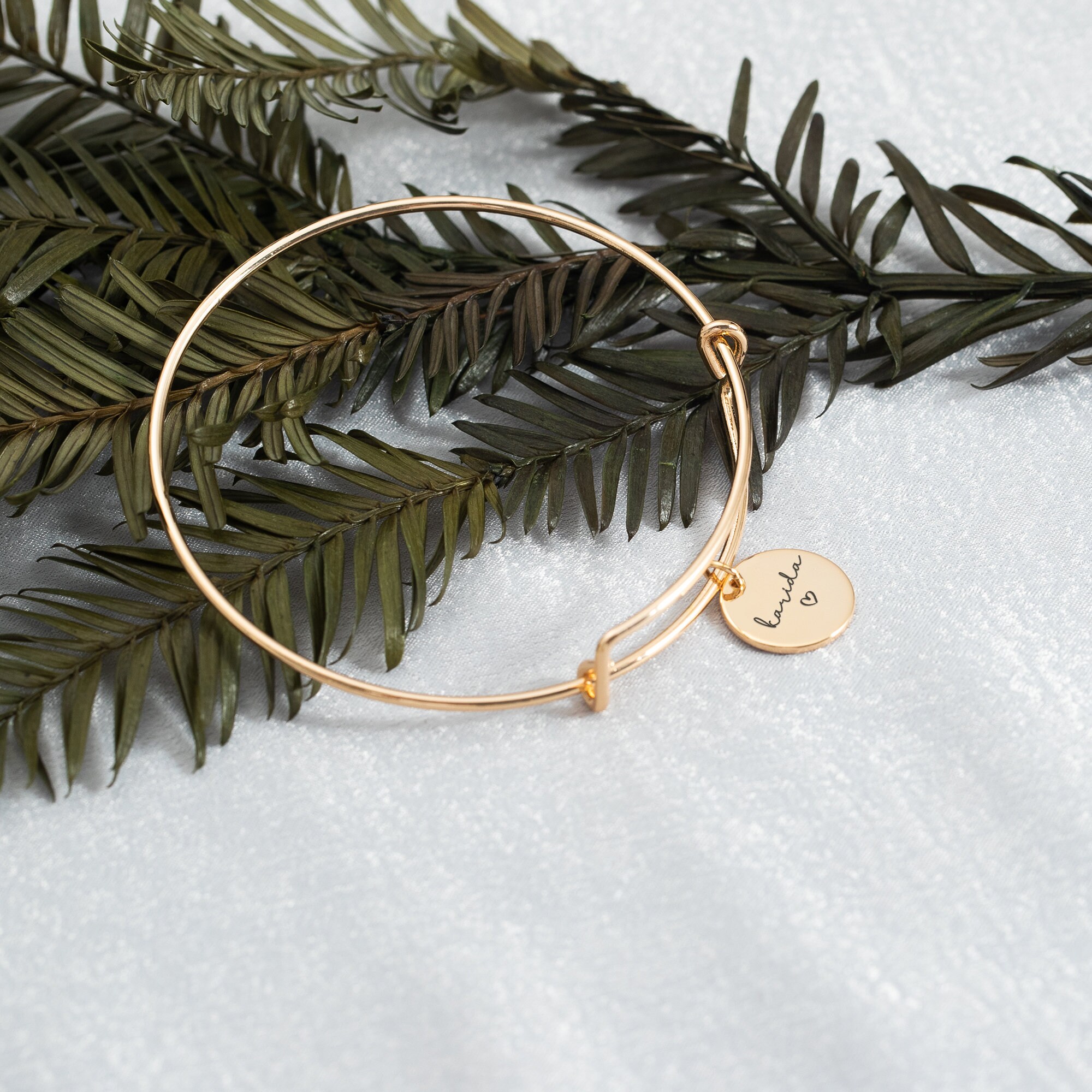 Personalized Silver Name Bangle Custom Name Bracelet Custom - Etsy