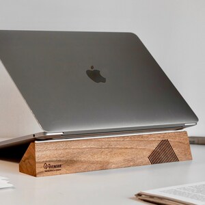 Laptop Stand Wood, Laptop Riser for Desk - Etsy
