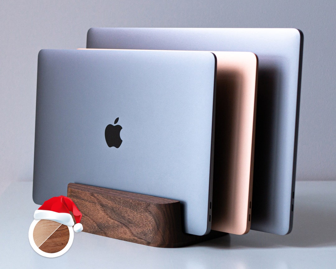 Triple Vertical Laptop Stand for Desk Multiple Laptop Holder With Felt ...