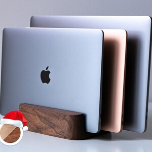 Triple Laptop Stand for Desk 3 Slot Vertical Holder for Multiple ...