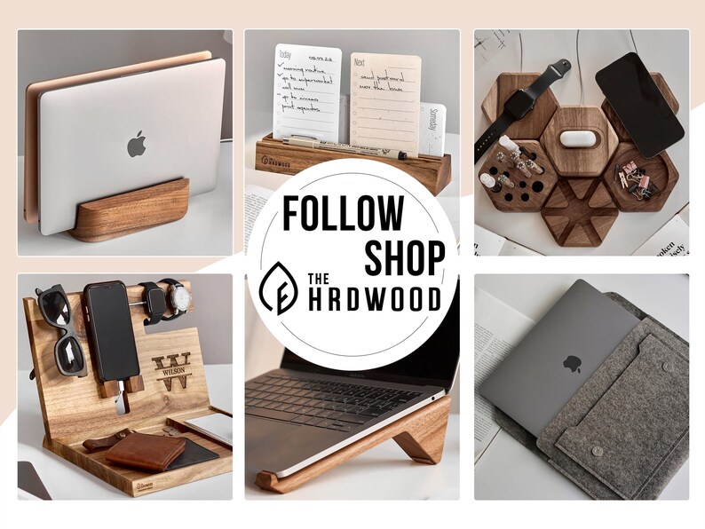 Vertical Laptop Stand Wood Laptop Stand Wood Desk Organizer - Etsy