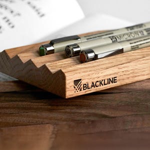 Custom Pen Tray, Engraved Pen Holder, Walnut Pen Rack, Personalized ...