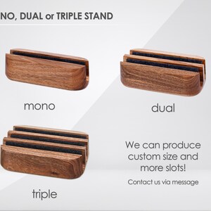 Wood Vertical Laptop Stand for Desk Setup, Dual Laptop Holder for Desk ...