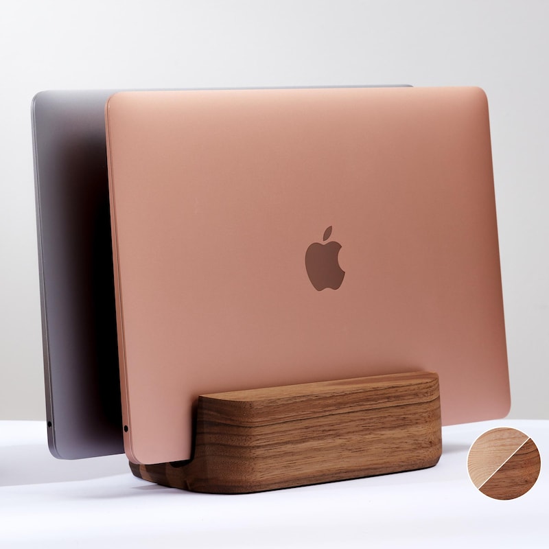 Wooden Dual Laptop Stand - Etsy