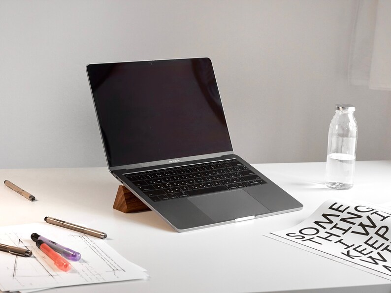 Laptop Stand Wood Laptop Riser for Desk - Etsy