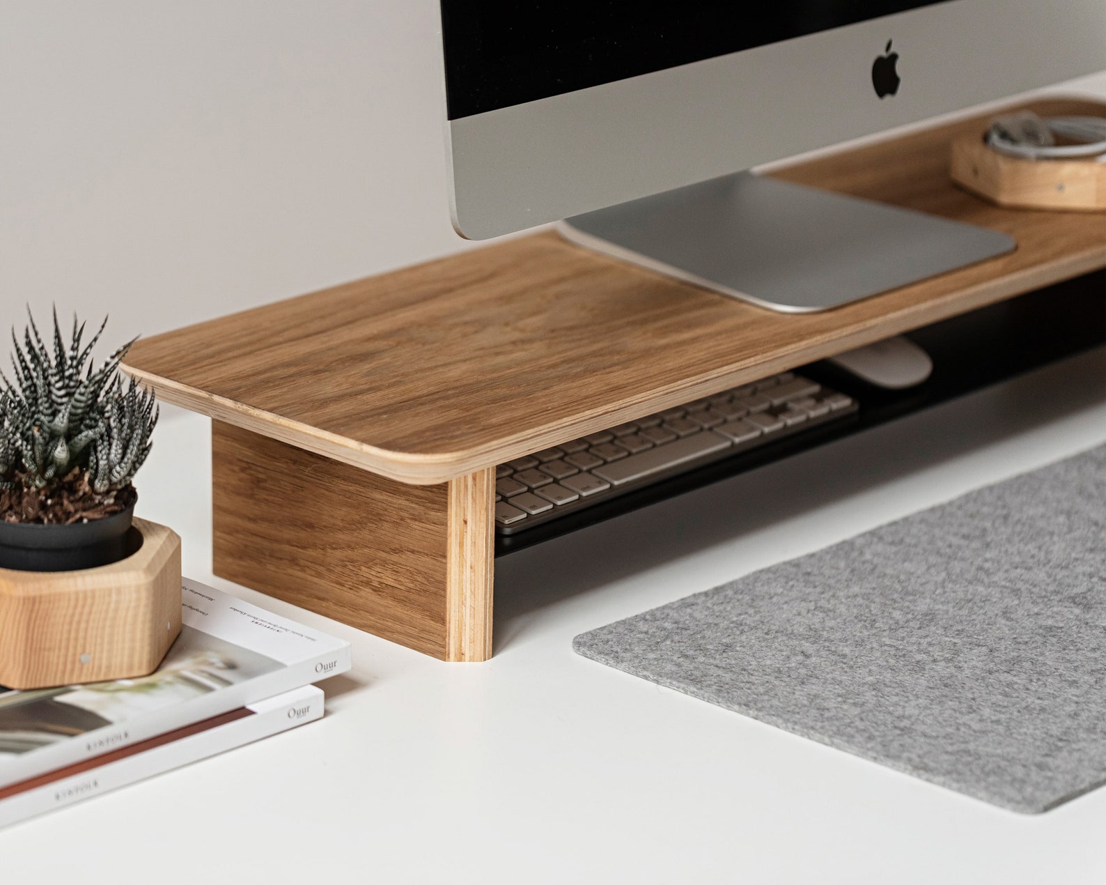 Desk Shelf Monitor Stand With Storage Desk Monitor Riser - Etsy UK