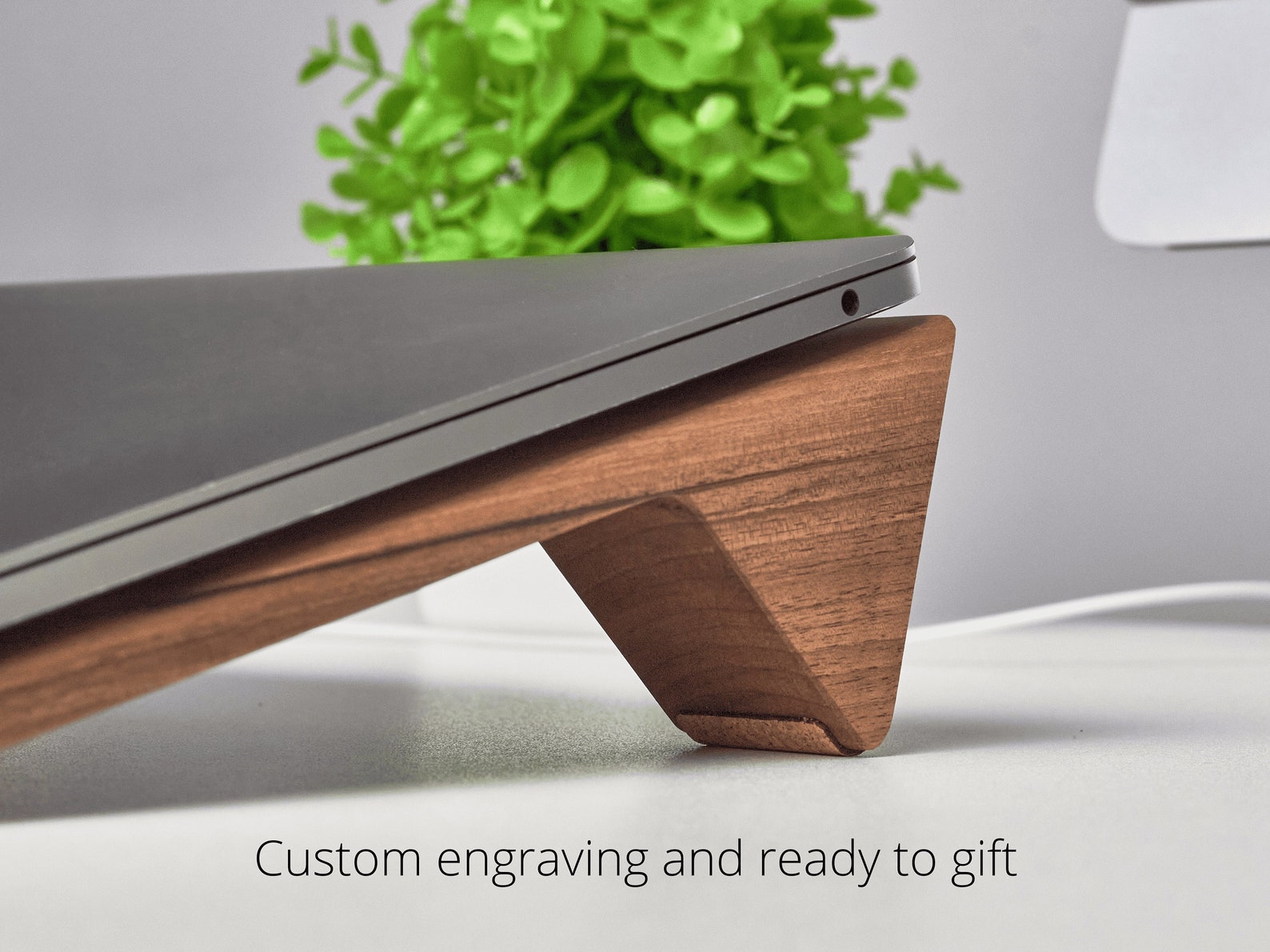 Wood Laptop Stand for Desk Wooden Laptop Stand Macbook Wood - Etsy