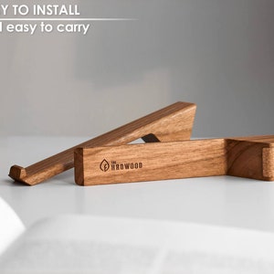 Wood Laptop Stand for Desk, Wooden Laptop Stand Macbook, Wood Stand ...