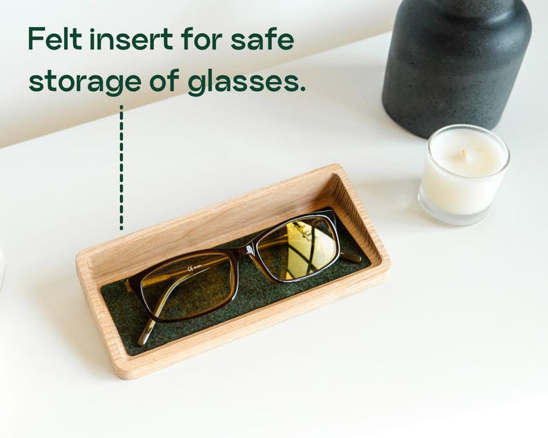 Personalized Eyeglasses Tray, Glasses Holder, Horizontal Glasses Tray ...