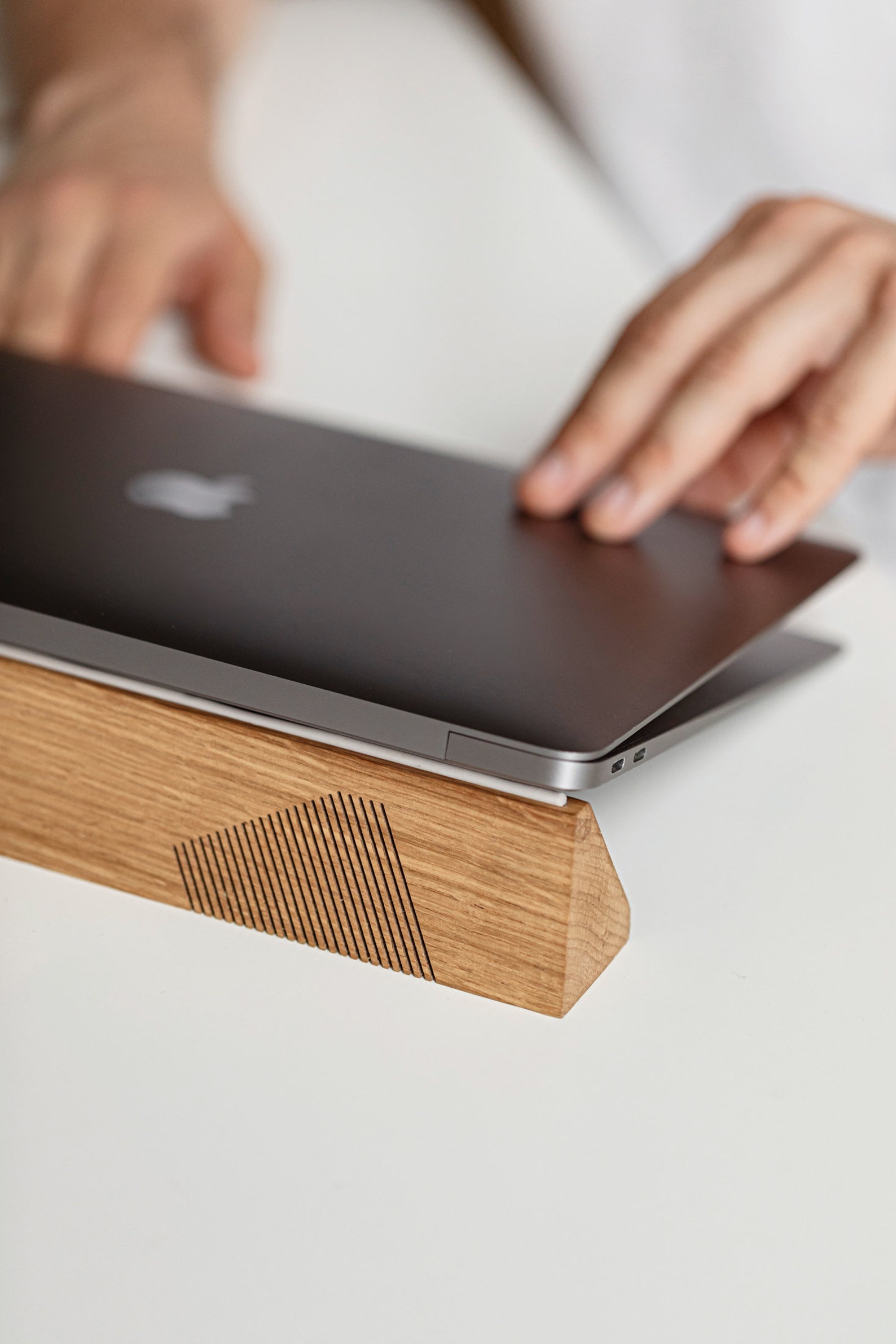 Laptop Stand Wood Laptop Riser for Desk - Etsy