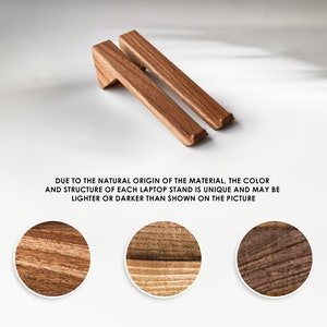 Wood Laptop Stand for Desk, Wooden Laptop Stand Macbook, Wood Stand ...