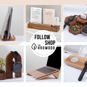 Wood Vertical Laptop Stand for Desk Setup, Dual Laptop Holder for Desk ...