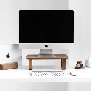 Wooden Monitor Riser, Custom Desk Shelf for Computer, Monitor Stand ...
