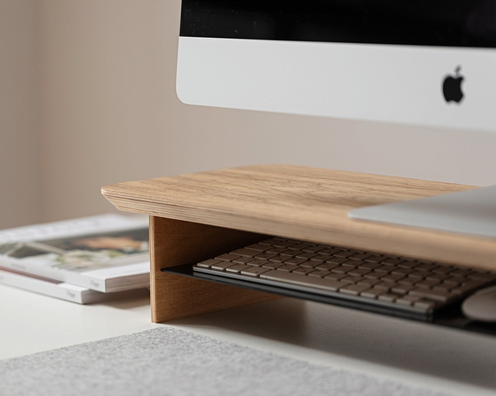 Desk Shelf Monitor Stand With Storage Desk Monitor Riser - Etsy UK