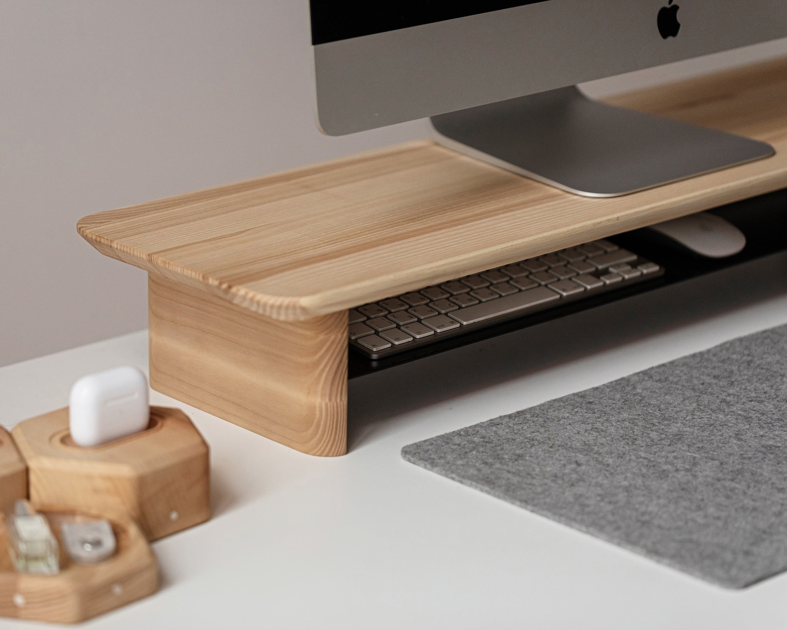 Desk Shelf Monitor Stand With Storage Desk Monitor Riser - Etsy UK