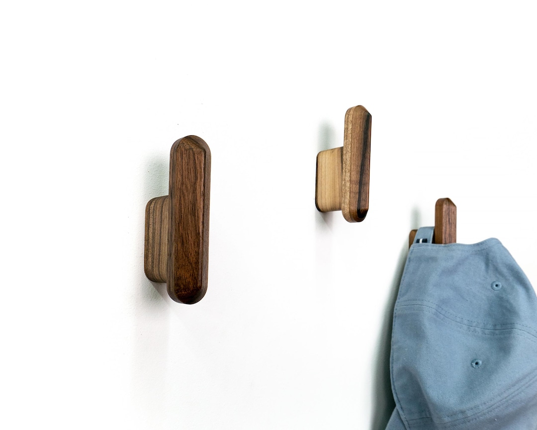 Modern Wooden Hooks Wall Decor, Decorative Wall Hooks, Home Decor Gift ...