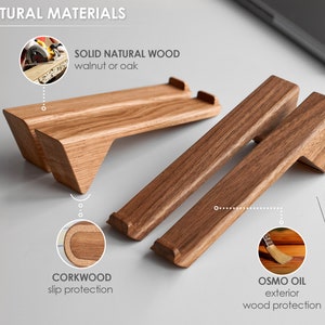 Wooden Laptop Riser for Desk, Wood Laptop Stand, MacBook Stand, Laptop ...