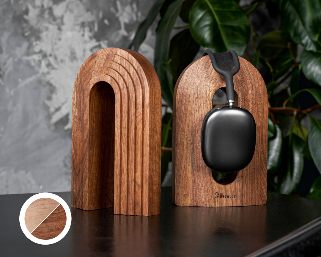 Wooden Headphone Display Stand, Gaming Headset Holder for Airpods Max ...