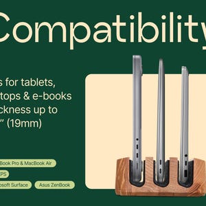 Triple Vertical Laptop Stand for Desk - Multiple Laptop Holder With ...