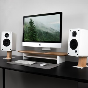 Desk Speaker Stands Set of 2 Stands Home Office Setup Maximize Space ...
