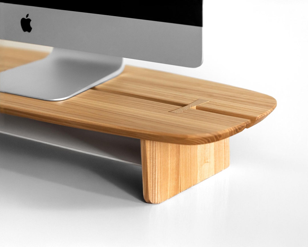 Round Monitor Riser Surfboard-shaped Design, Desk Monitor Stand With ...