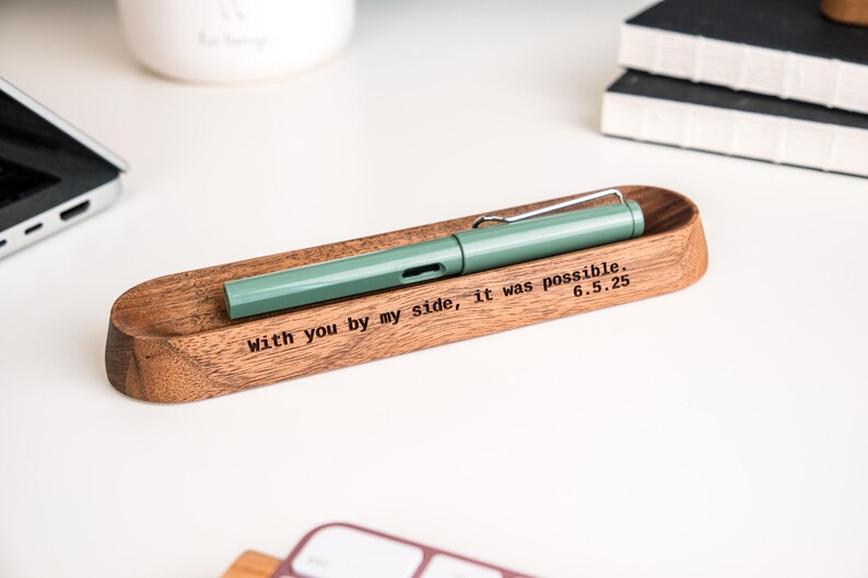 Black Desk Pen Stand - Multiple Pen Tray for Desktop Setup, Matte Black ...