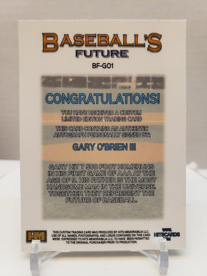 Custom Holographic Foil Trading Card (baseball's Future) - Etsy