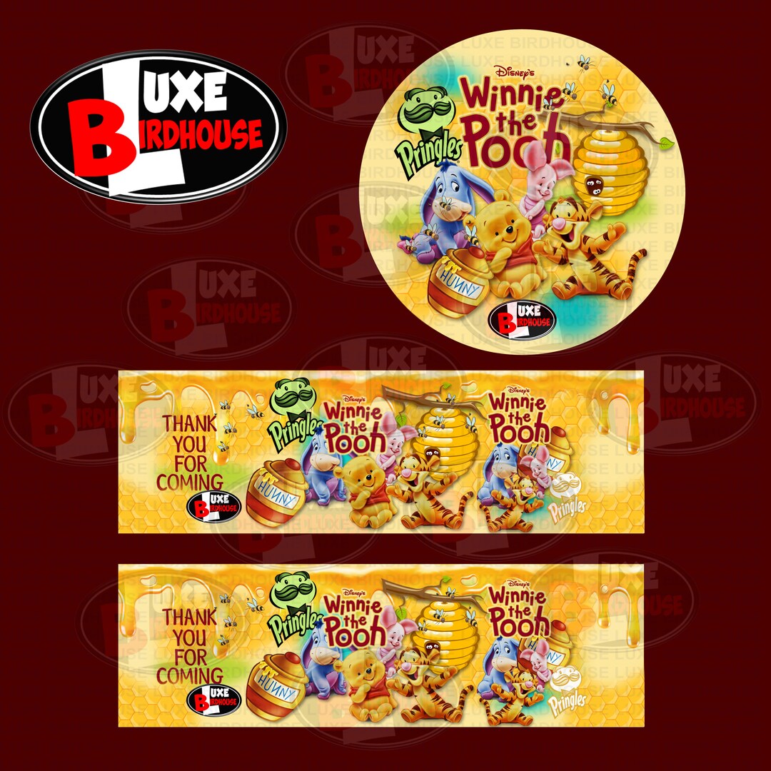 Winnie the Pooh Digital Pringles Label - Etsy UK