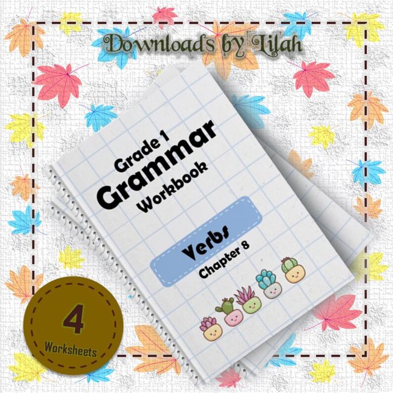 VERBS WORKSHEETS, 1st Grade GRAMMAR Practice, Letter Tracing for ...