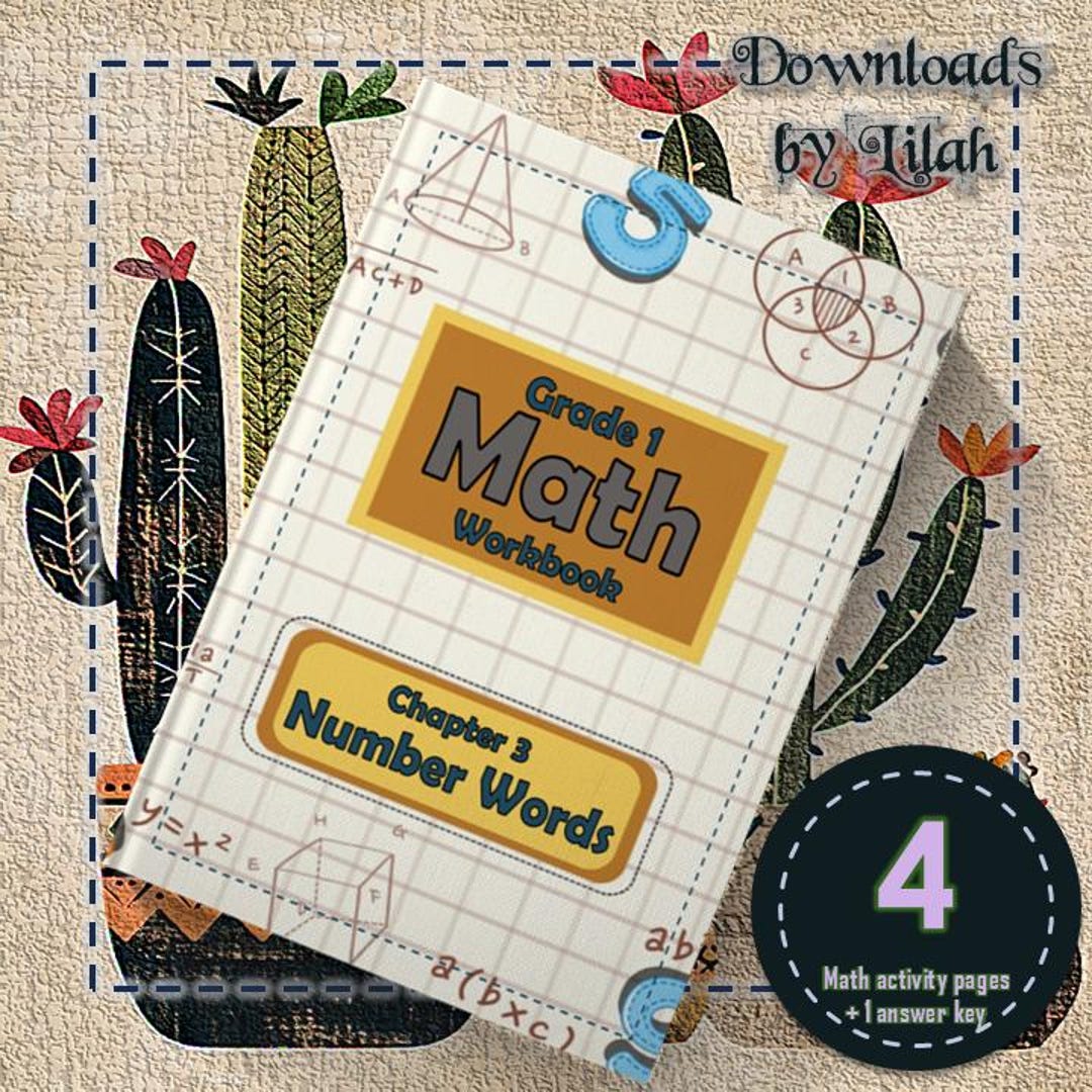 NUMBER WORDS Worksheets, 1st Grade Math Activities, Printable PDF for ...