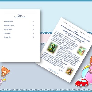 GRADE 2 NOUNS Grammar Bundle, Letter Tracing WORKSHEETS, Homeschool ...