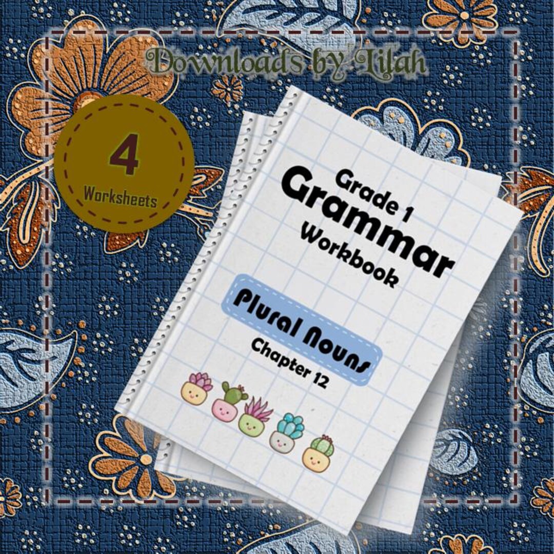 PLURAL NOUNS WORKSHEETS, 1st Grade Grammar Practice, Printable Letter ...