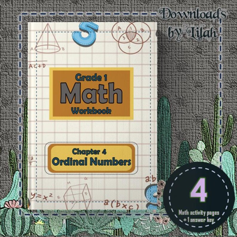 ORDINAL NUMBERS Worksheets, 1st Grade Math Practice, Digital PDF for ...