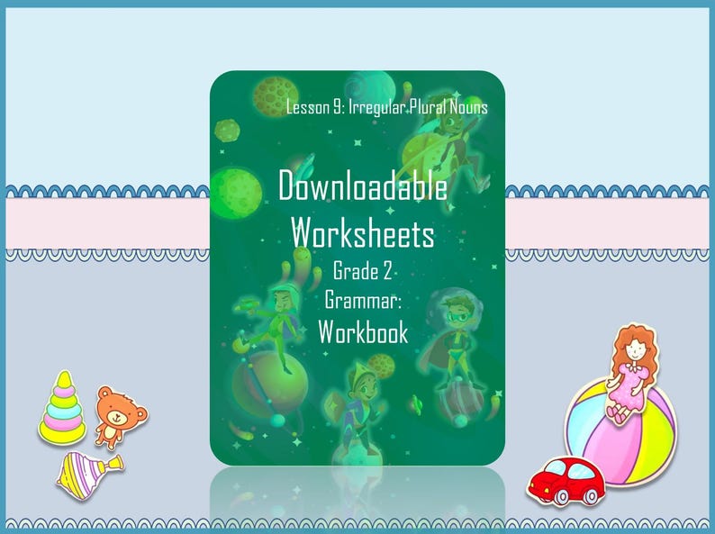 IRREGULAR PLURAL NOUNS Worksheets, 2nd Grade Grammar Lesson 9, Tracing ...