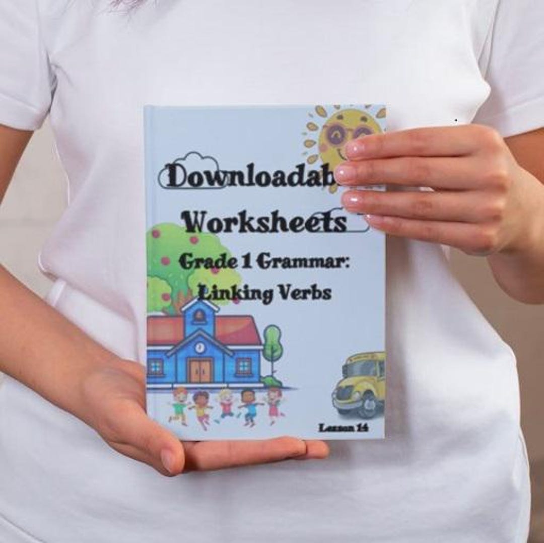 1ST GRADE GRAMMAR Worksheets, Linking Verbs & Letter Tracing, Printable ...